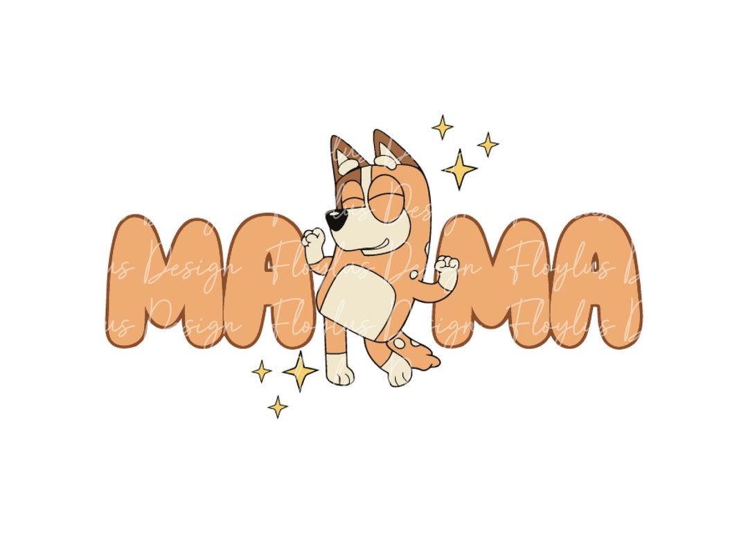Bluey Mama Svg Png, Bluey Mama Svg, Bluey Floral Png, Bluey Madre Png ...