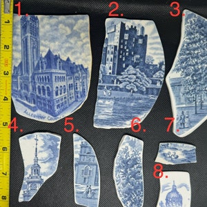 ALL BLUES Set 2 Premium Tumbled Pottery Shards Vintage China, Pottery ...