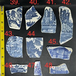 ALL BLUES Set 2 Premium Tumbled Pottery Shards Vintage China, Pottery ...
