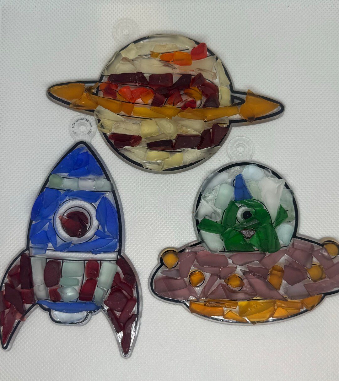 SPACE, ALIEN, Planet Suncatcher Craft Kit, Mosaic Kit, Birthday Party ...