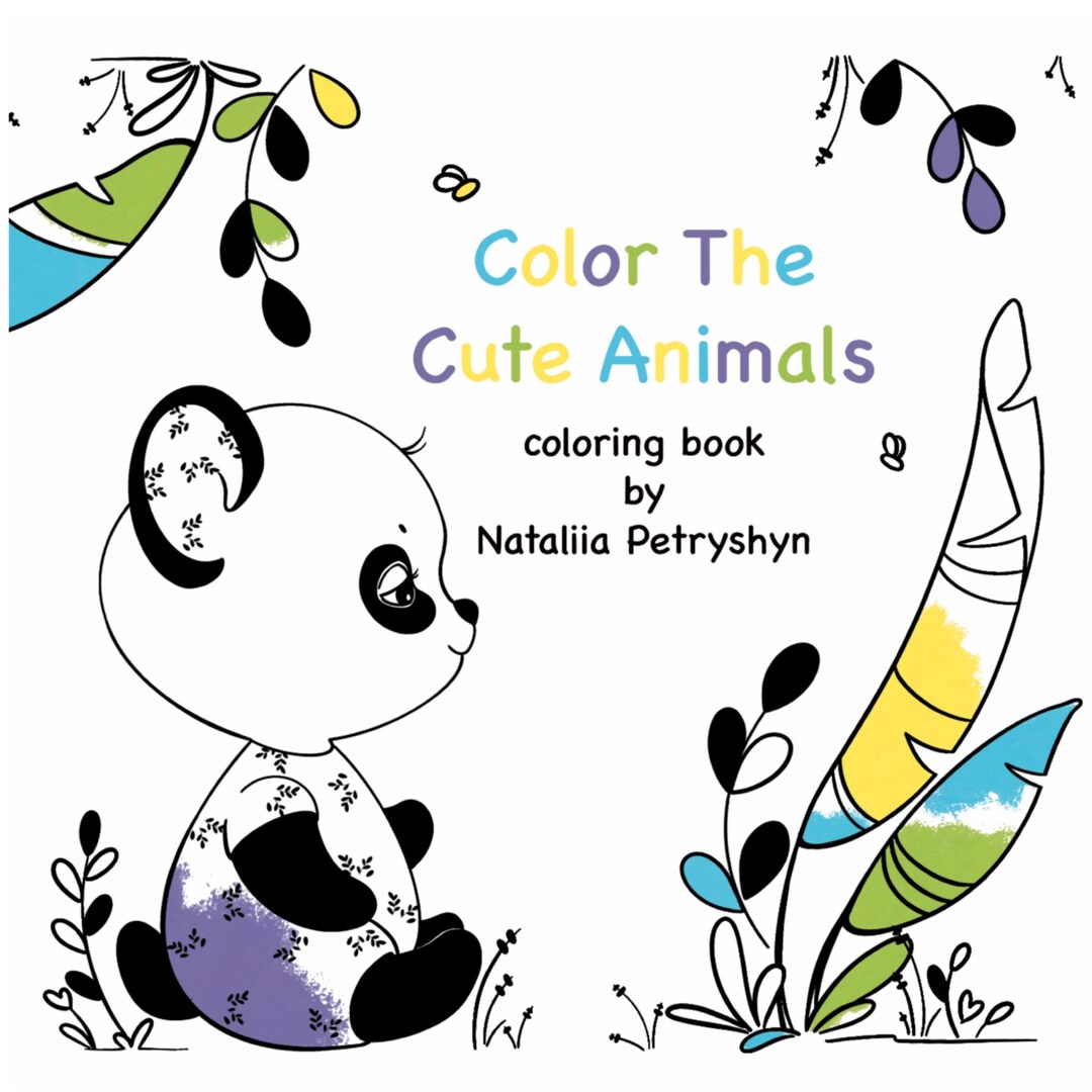 Coloring Book Cute Animals PDF Coloring Pages (digital Download) - Etsy