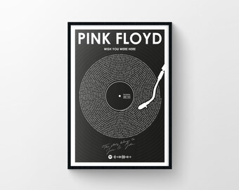 Custom Lyric Vinyl Poster Personalized Music Art Print Unique Gift for ...