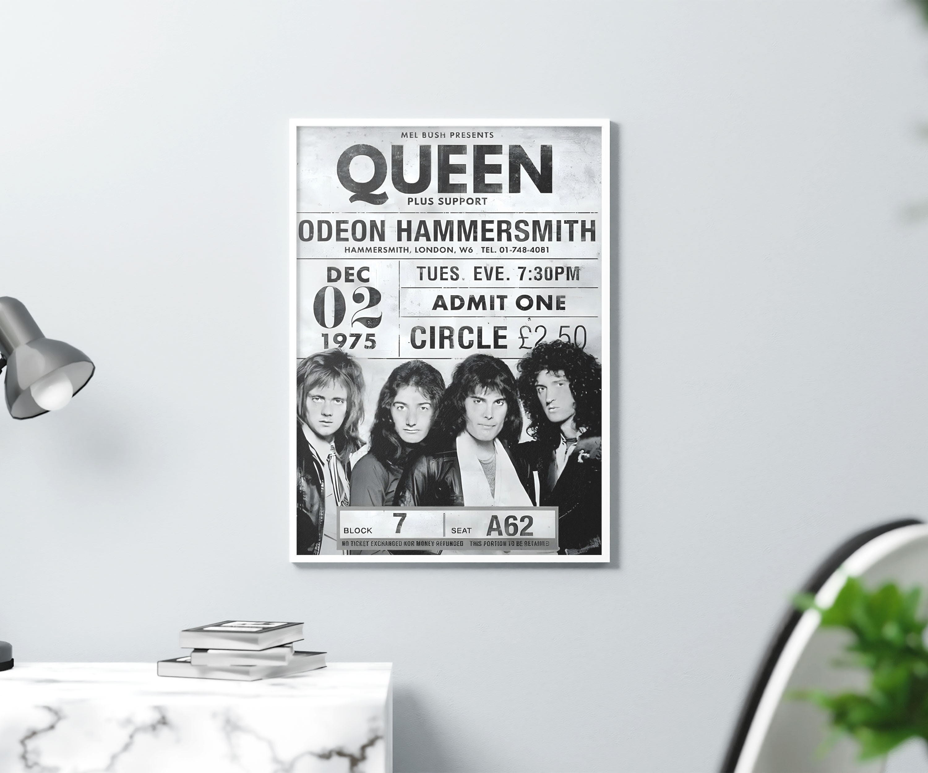 Queen Rock Poster, Bohemian Rhapsody Art, Music Gift, Classic Rock ...