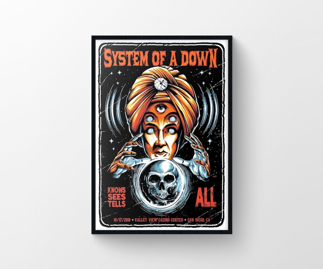 System of a Down Metal Poster, Toxicity Album Art, Music Gift ...