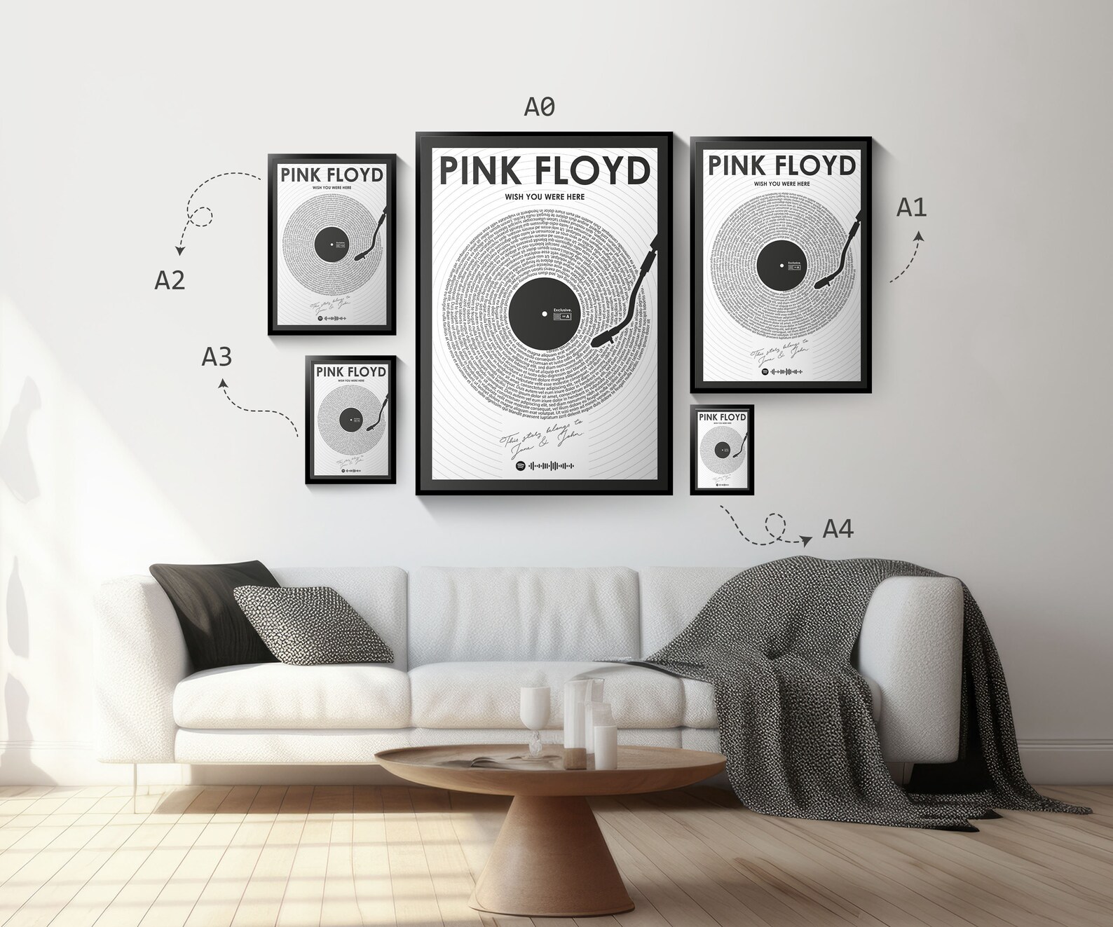 Custom Lyric Vinyl Poster Personalized Music Art Print Unique Gift for ...