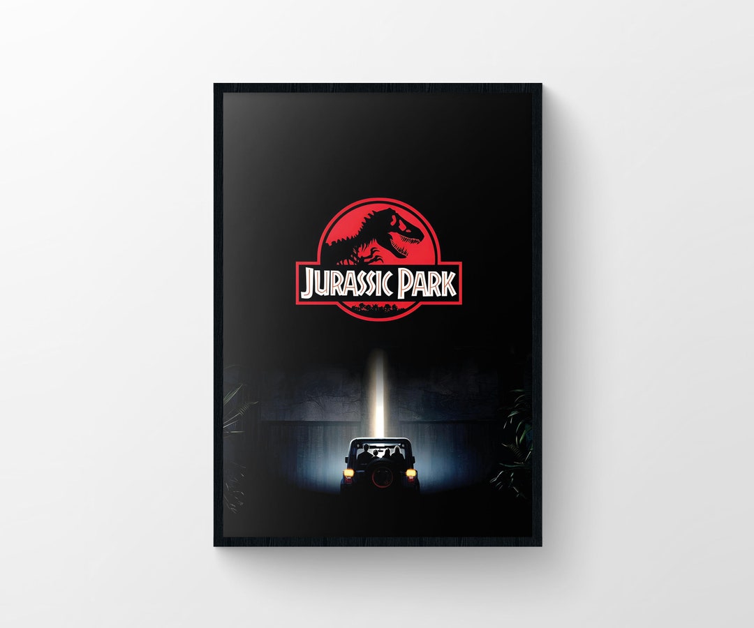 Jurassic Park Poster Print, Jurassic Park Digital Art, Dinosaur Movie ...