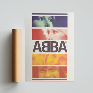 ABBA Band Poster, ABBA Printable Art, Disco Music Decor, Vintage Pop ...