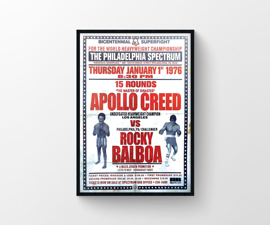 Rocky Balboa Movie Poster, Boxing Art, Film Gift, Sylvester Stallone ...
