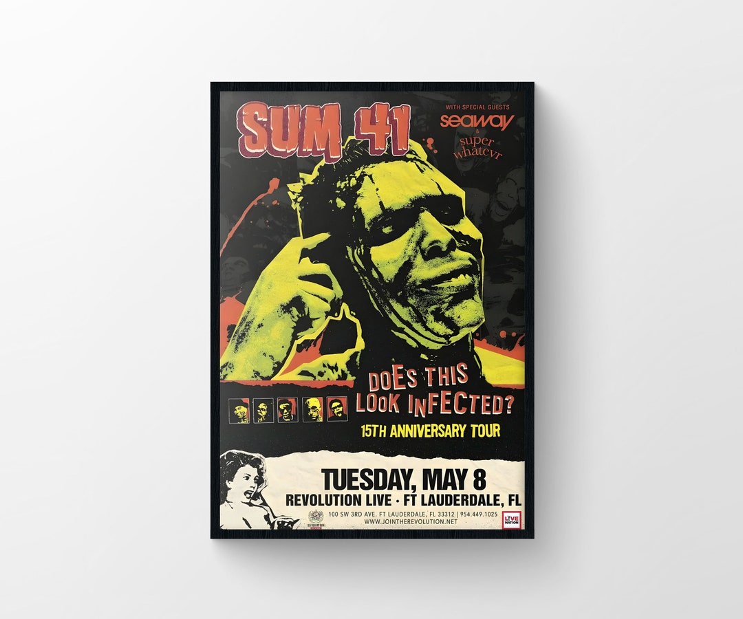 Sum 41 Punk Poster, Deryck Whibley Art, Music Gift, Pop Punk Poster ...