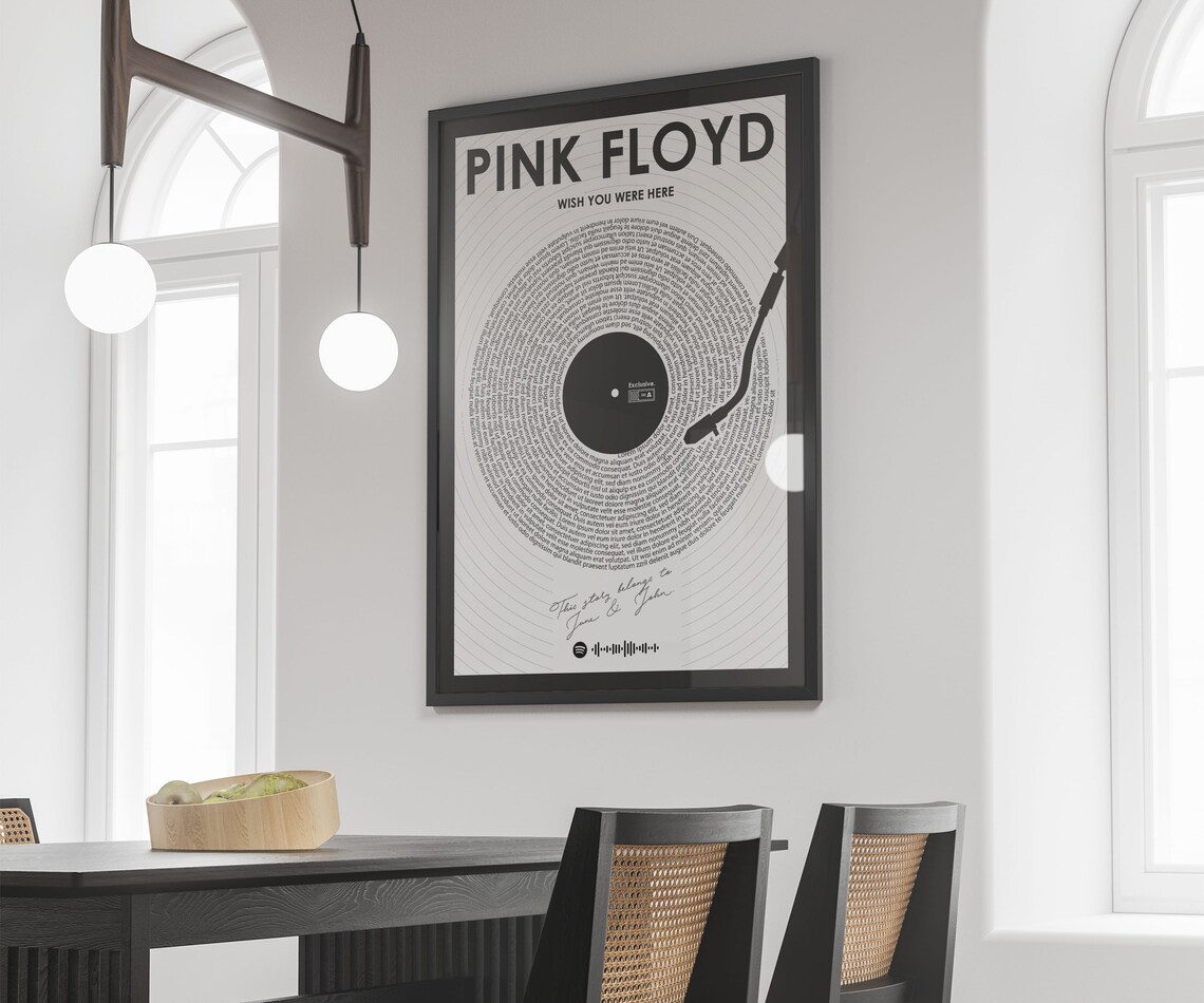 Custom Lyric Vinyl Poster Personalized Music Art Print Unique Gift for ...