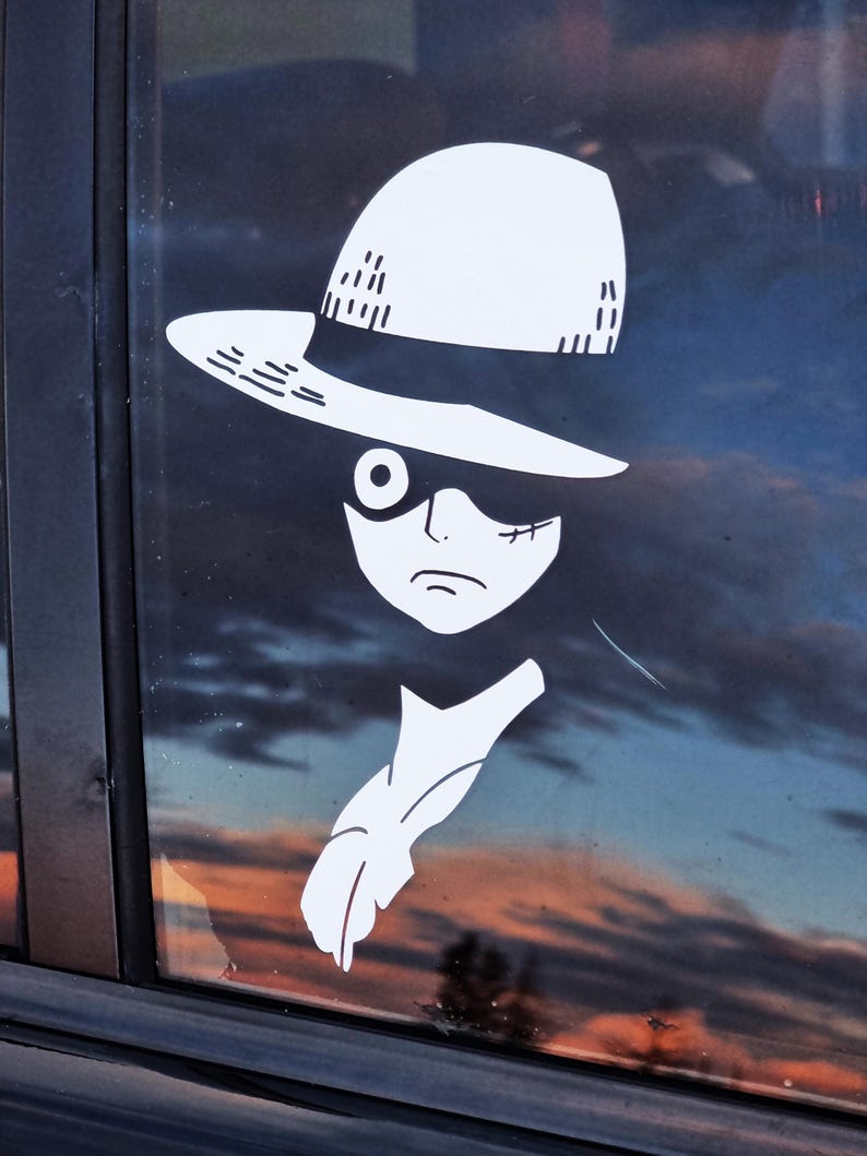 One Piece Monkey D. Luffy Decal Laptop Sticker Car Bumper Windshield ...