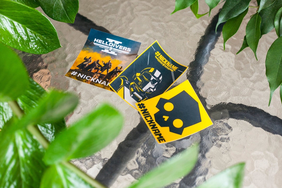 CUSTOM HELLDIVERS STICKERS Three Sticker Set Original and Simple Design ...