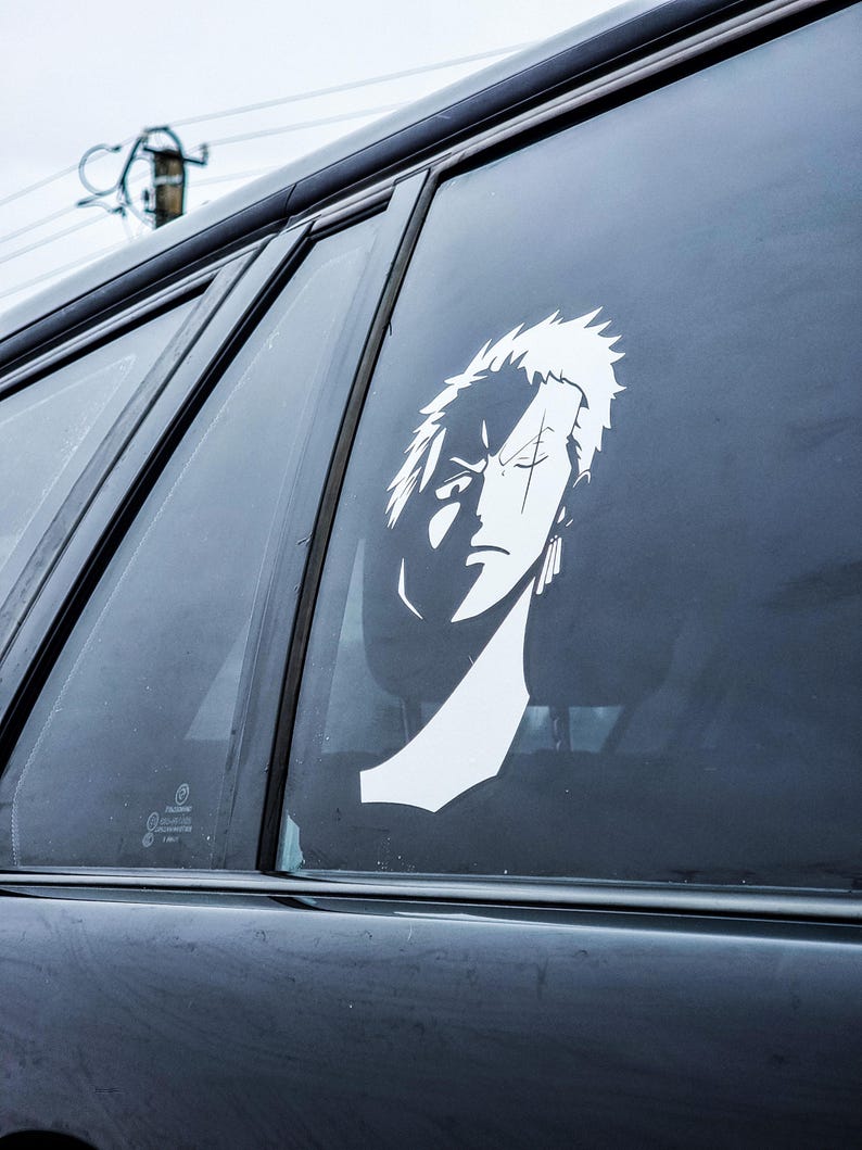 Roronoa Zoro One Piece Decal Sticker Vinyl Car, Laptop, and Window ...