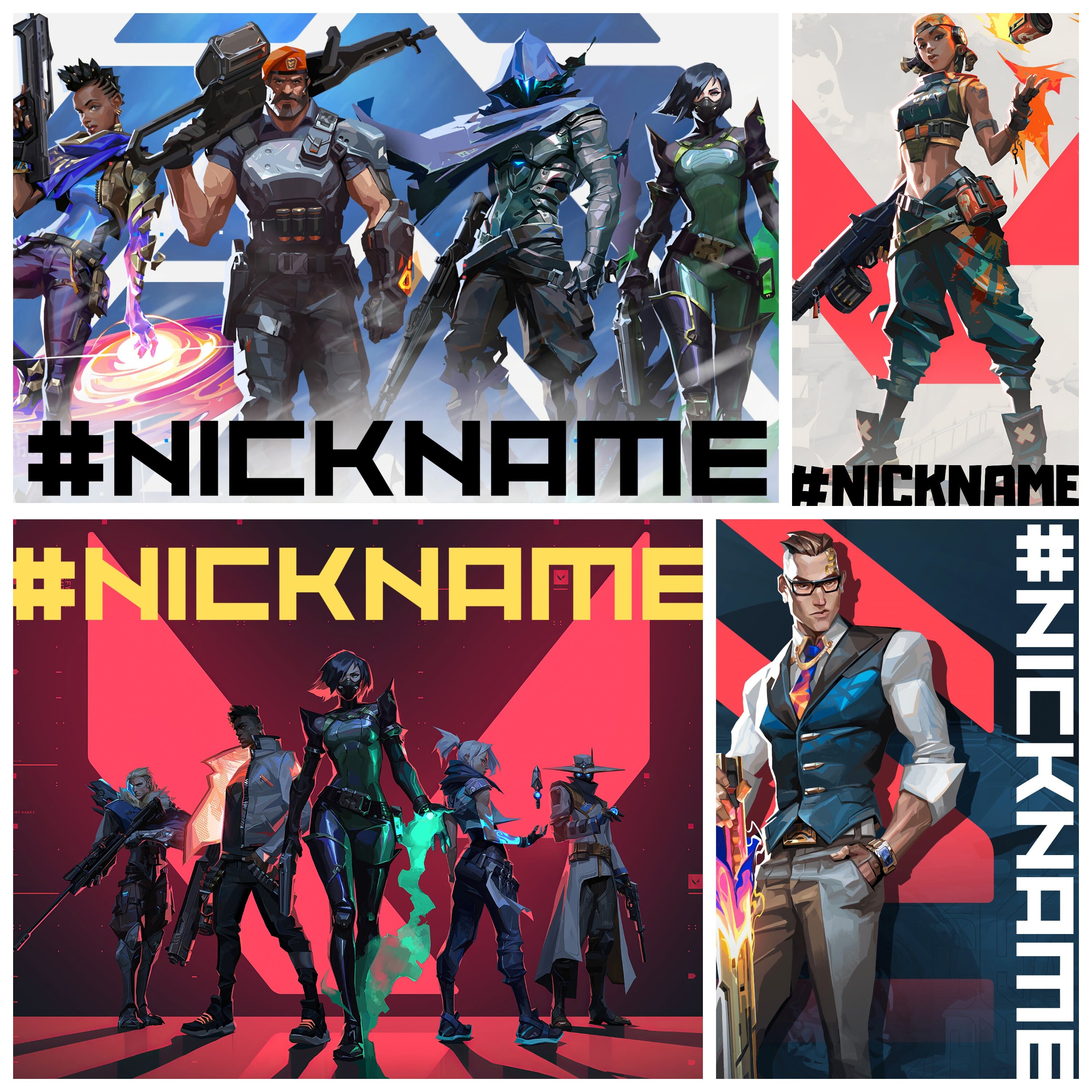 CUSTOM VALORANT STICKERS Female Agents Val Jett, Chamber, Omen, Astra ...