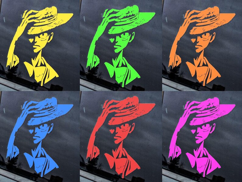 One Piece Monkey D. Luffy Decal Laptop Sticker Car Bumper Windshield ...