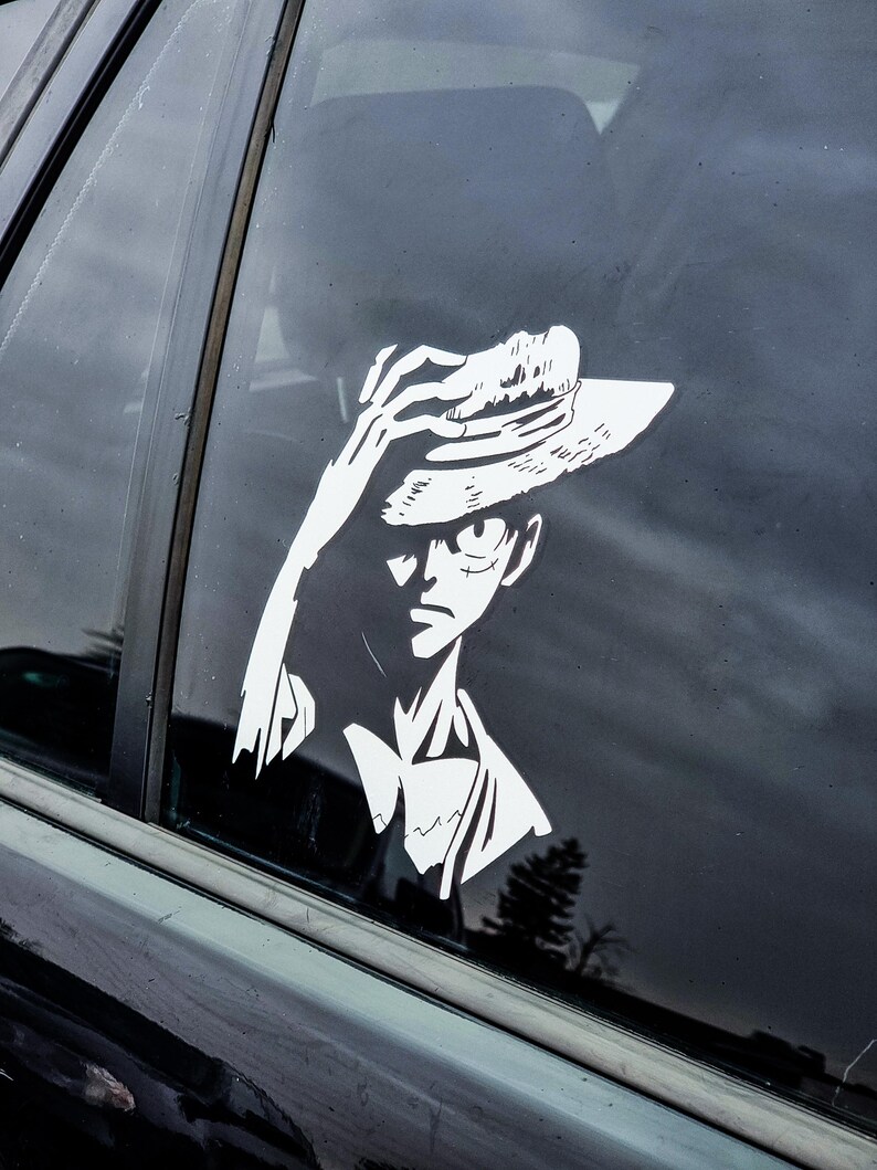 One Piece Monkey D. Luffy Decal Laptop Sticker Car Bumper Windshield ...