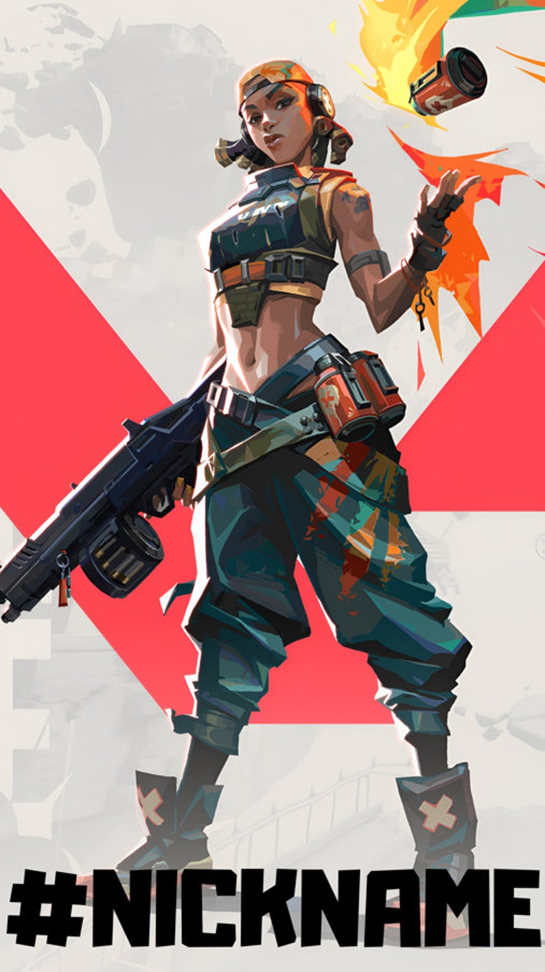 CUSTOM VALORANT STICKERS Female Agents Val Jett, Chamber, Omen, Astra ...
