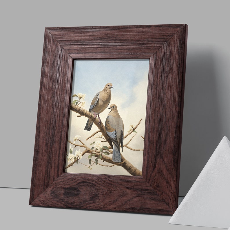 Printable Bird Art | Morning Doves Wall Art | Digital Download | Rustic ...