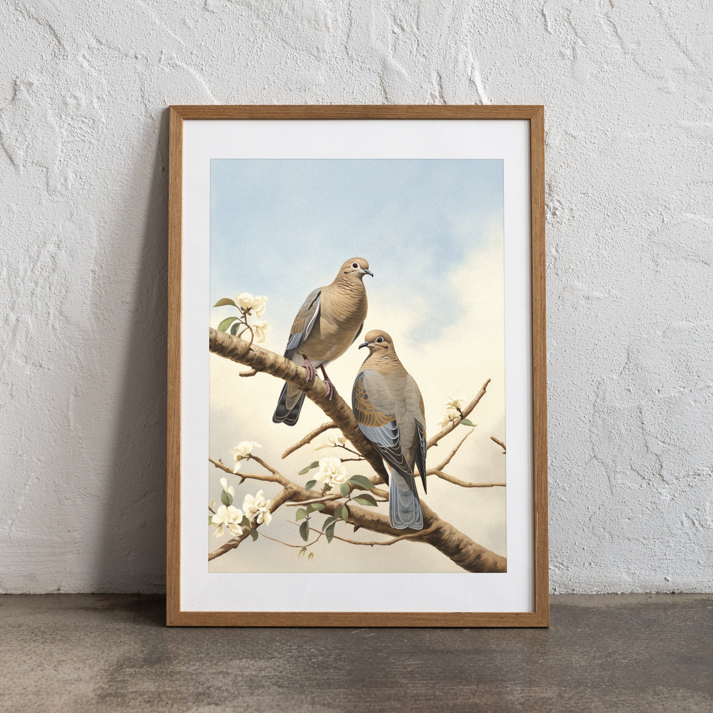 Printable Bird Art | Morning Doves Wall Art | Digital Download | Rustic ...
