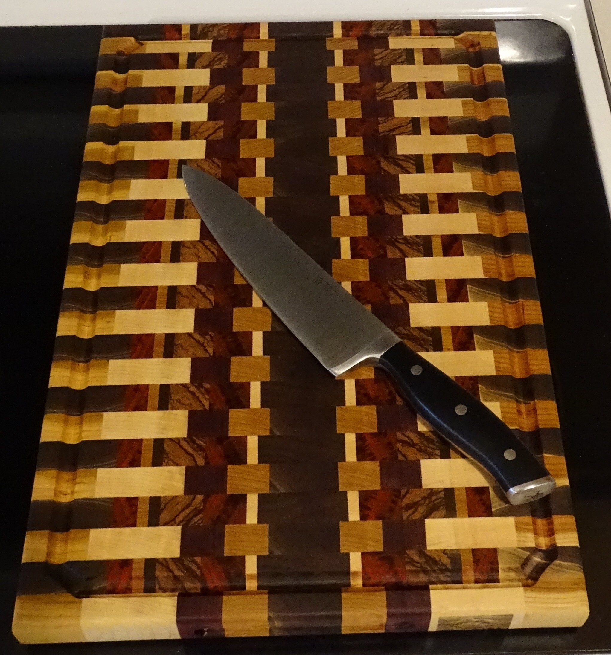 End Grain Cutting Patterned Board - Etsy
