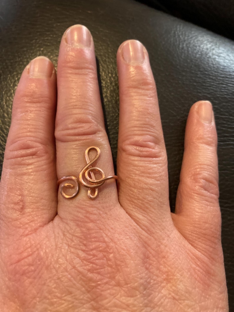 Adjustable Treble Clef Ring - Etsy