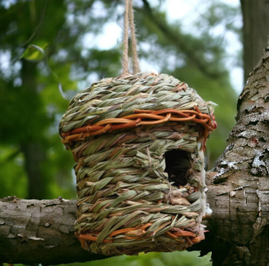Hand-woven Straw Bird Cage, a Creative Handicraft Showcasing the ...