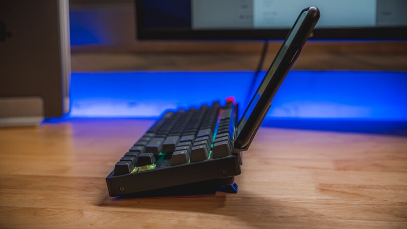 K-series Aluminum Frame Glance Stand Phone Mount for Keychron K Series ...