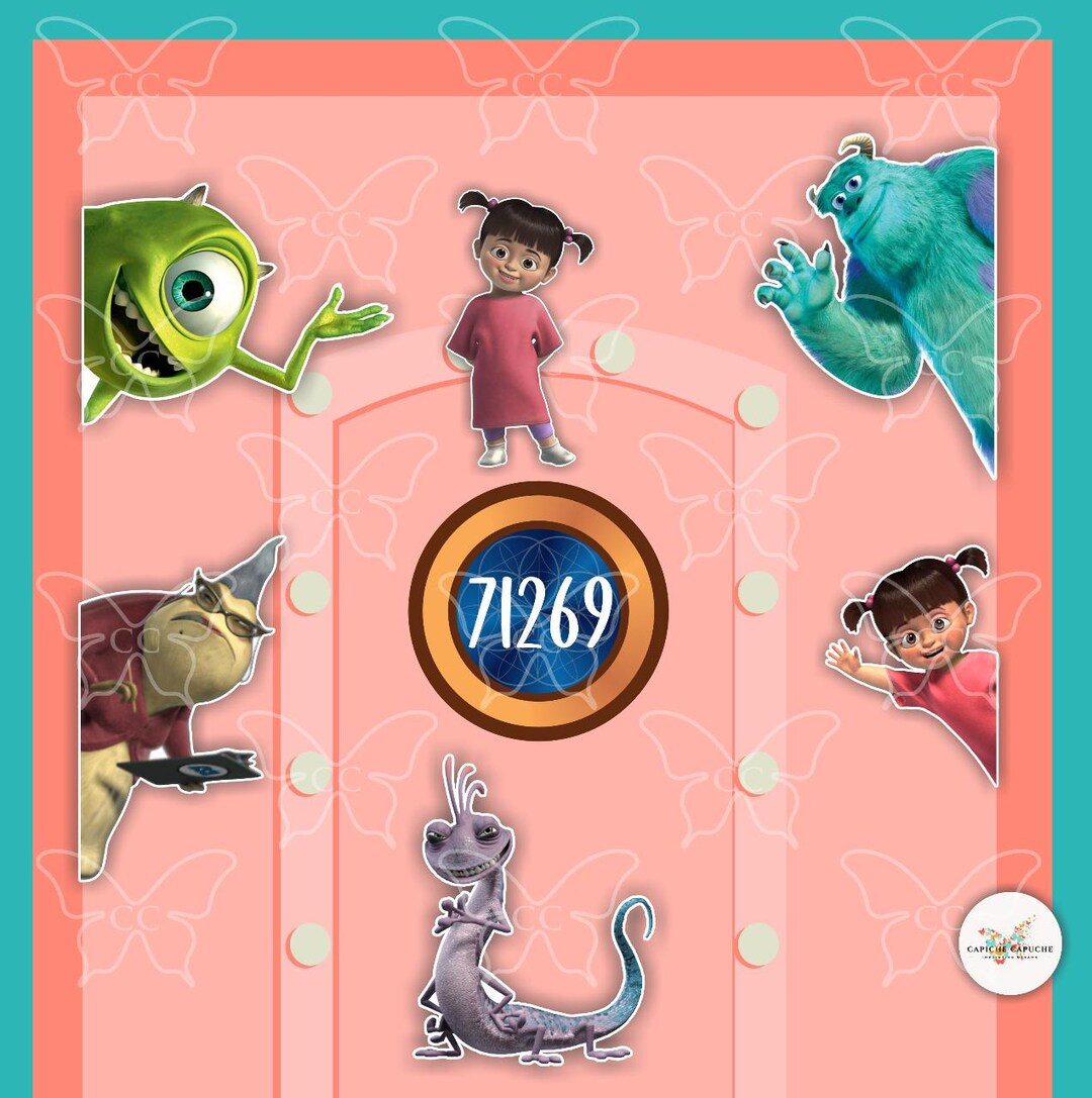 Real-monsters Inc. Character Inside Ears-disney Movie Inspired Magnets ...