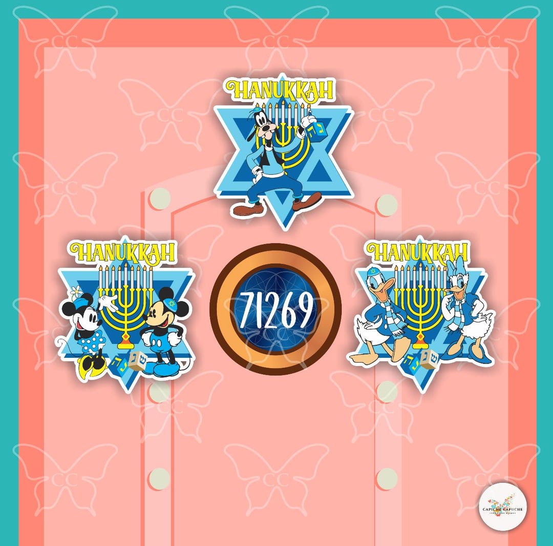 Hanukkah Star Mickey & Friends -disney Movie Inspired Magnets Cruise ...