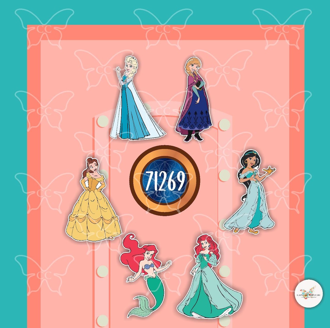 Princesses Full Body -disney Movie Inspired Magnets Cruise Suite Door ...
