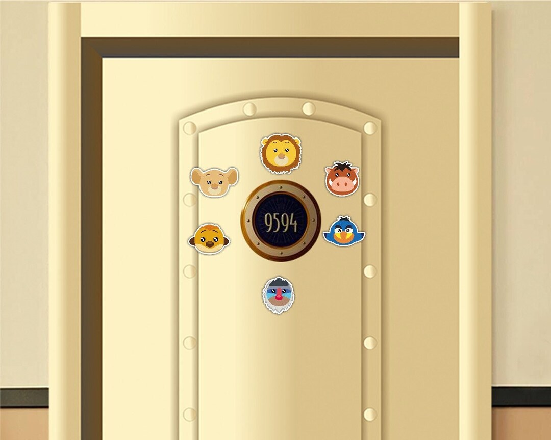 Lion King Faces disney Movie Inspired Magnets Cruise Suite Door Magnets ...
