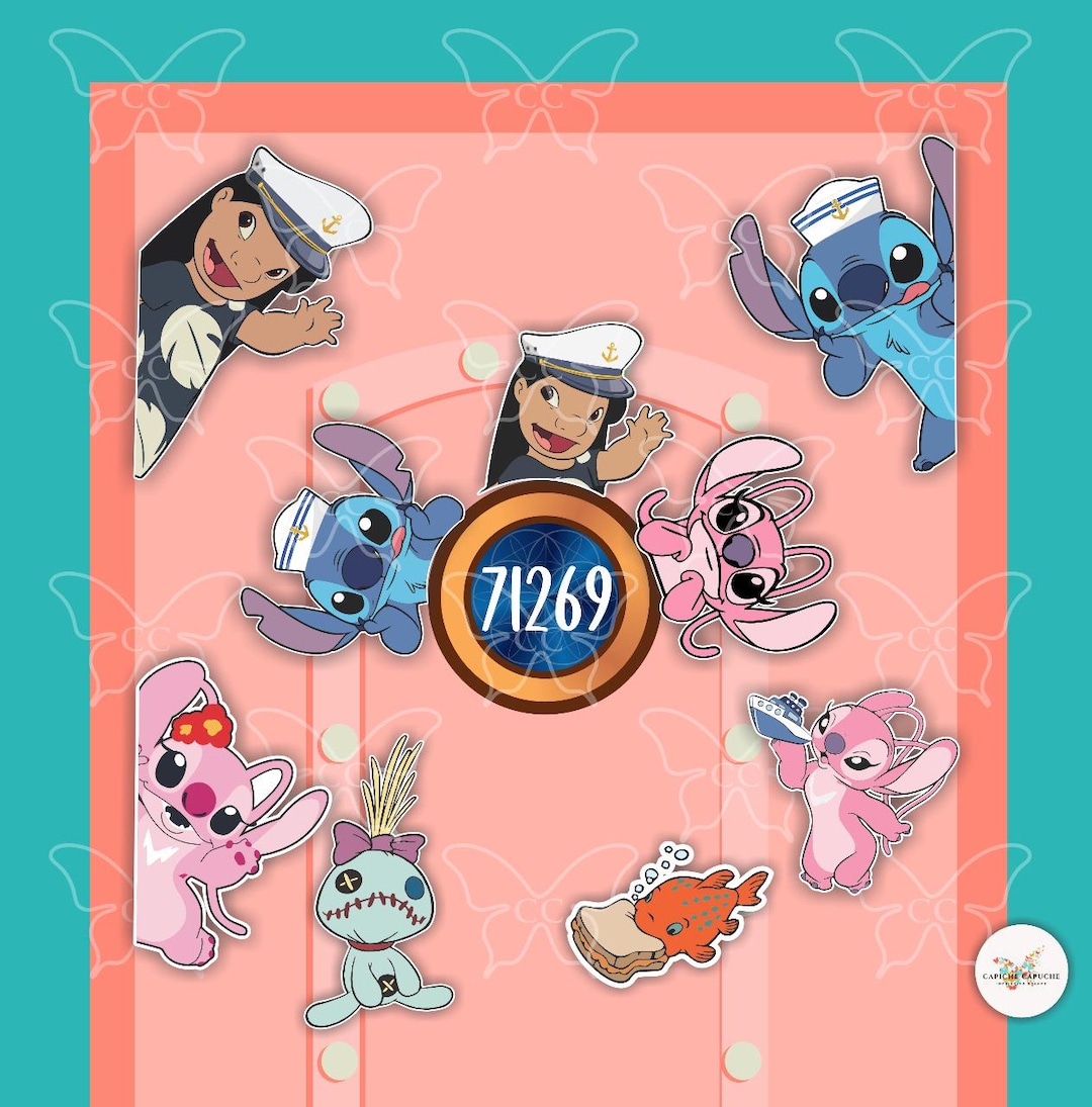 Lilo Stitch Angel-disney Movie Inspired Cruise Suite Door Magnets ...