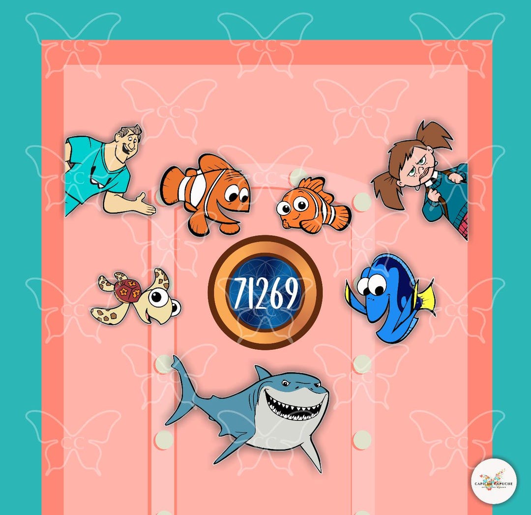 Finding Nemo-disney Cartoon Movie Inspired Cruise Suite Door ...