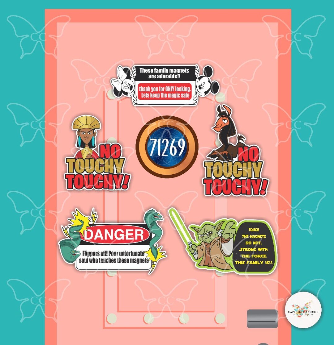 Don't Touch My Magnets Danger Only Look Sign Center-cruise Suite Door ...