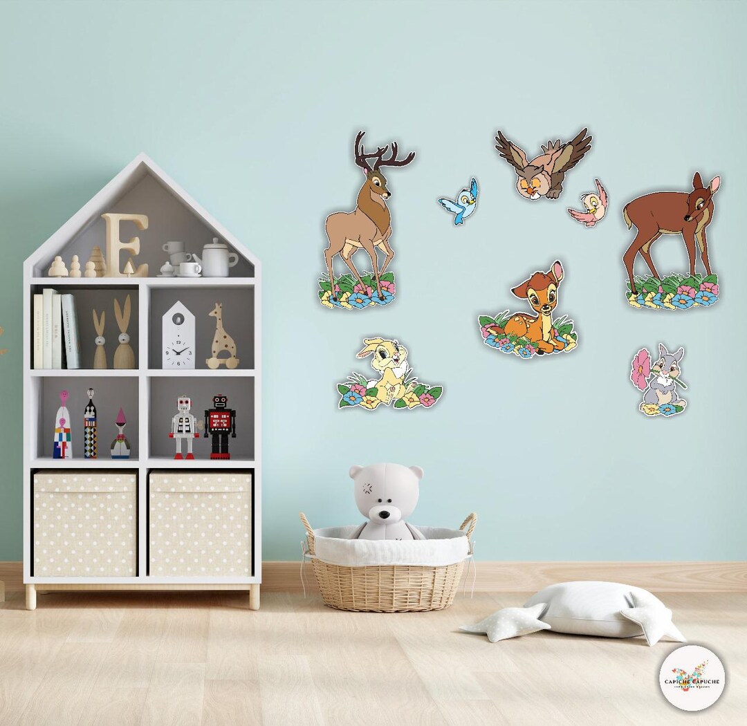 Bambi Wild Animals Wall Decals/wall Stickers/home Decoration/dyi ...