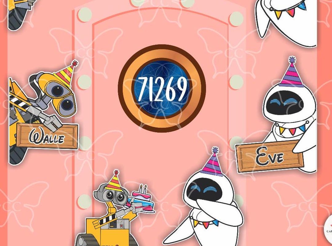 PERSONALIZED HBD Wall-e and Eve-disney Movie Inspired Cruise Suite Door ...