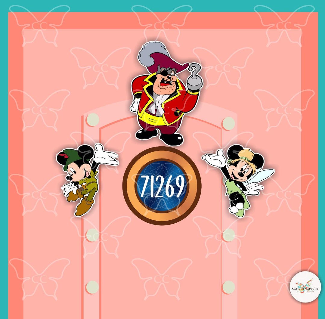 Mickey & Friends as Peter Pan-disney Movie Inspired Magnets for Cruise ...