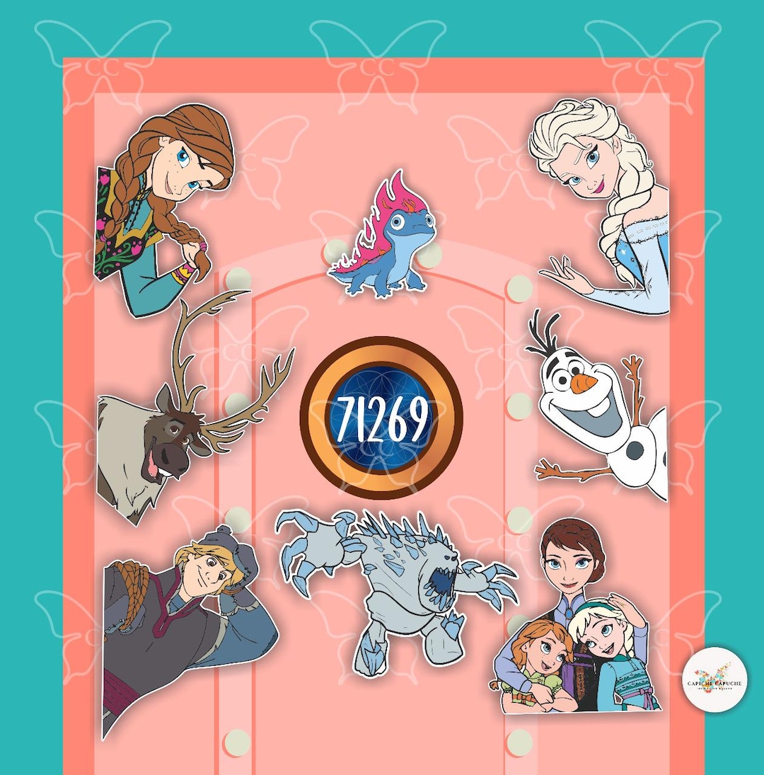 Frozen Cartoon Movie -disney Movie Inspired Magnets Cruise Suite Door ...