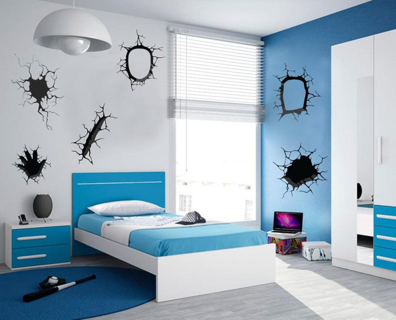Breaking Out Wall Cracks - Wall Decals/wall Stickers/home Decoration ...