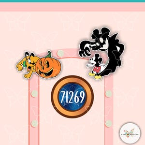 Pumpkin Pluto Ghost Mickey Halloween-disney Movie Inspired Magnets ...