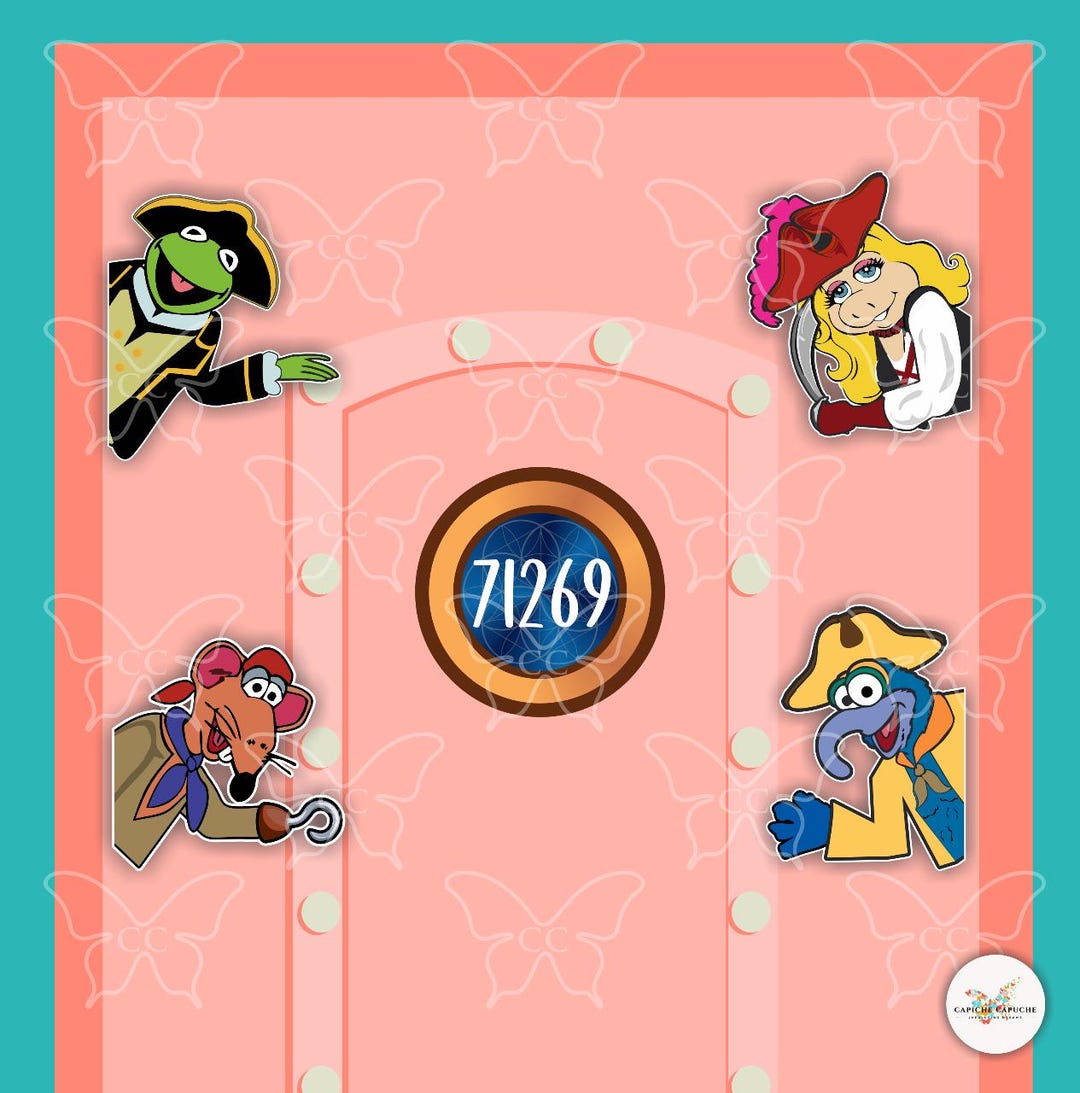 Pirate Muppet Show-disney Movie Inspired Magnets Cruise Suite Door ...