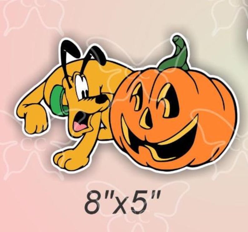 Pumpkin Pluto Ghost Mickey Halloween-disney Movie Inspired Magnets ...