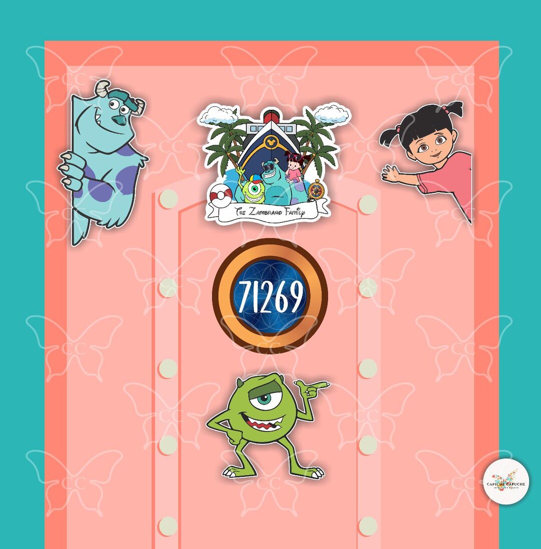 Monsters Inc. Character Inside Ears-disney Movie Inspired Magnets for ...