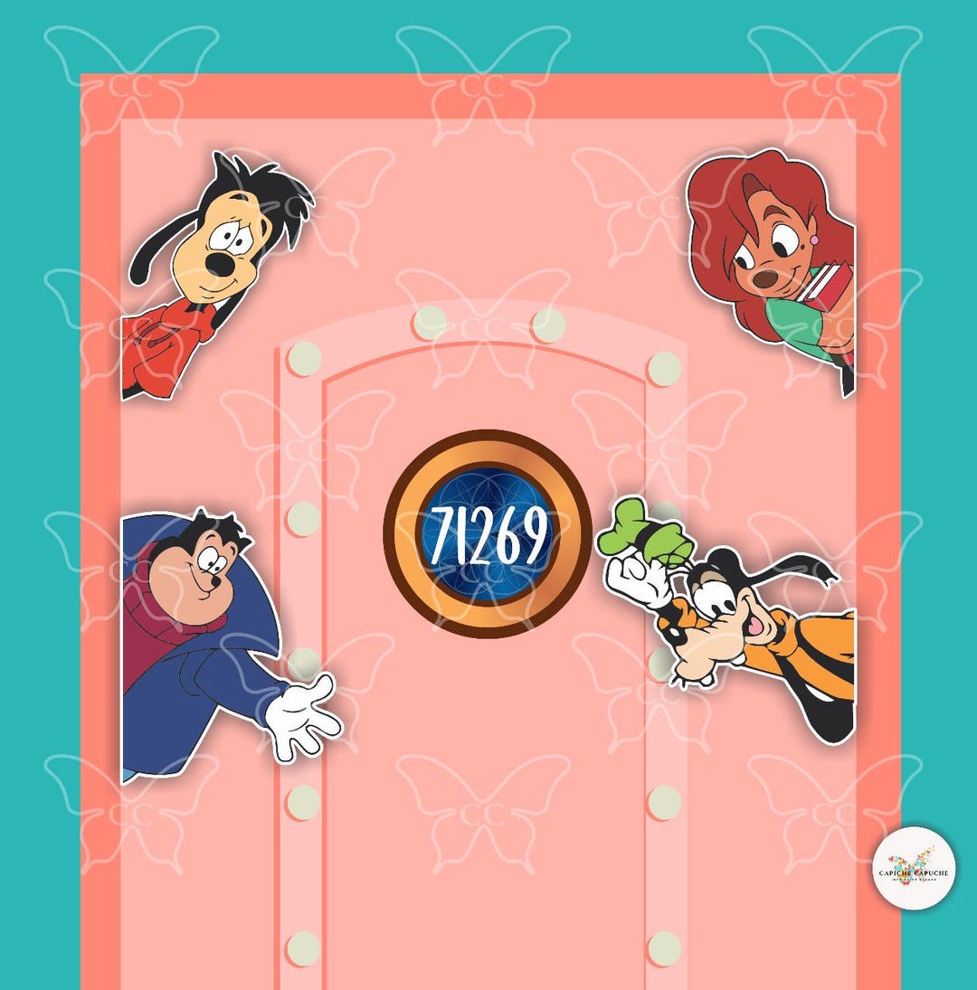 Goofy -disney Movie Inspired Magnets Cruise Suite Door Magnets ...