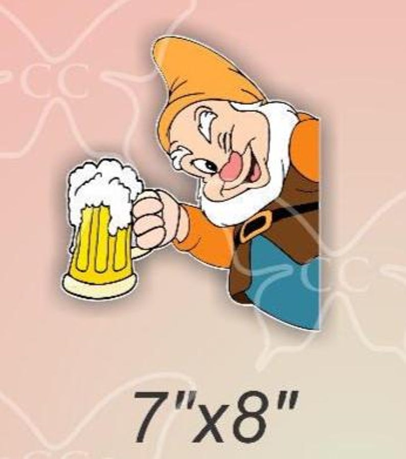 The Seven Dwarfs With Beer -disney Movie Inspired Cruise Suite Door ...