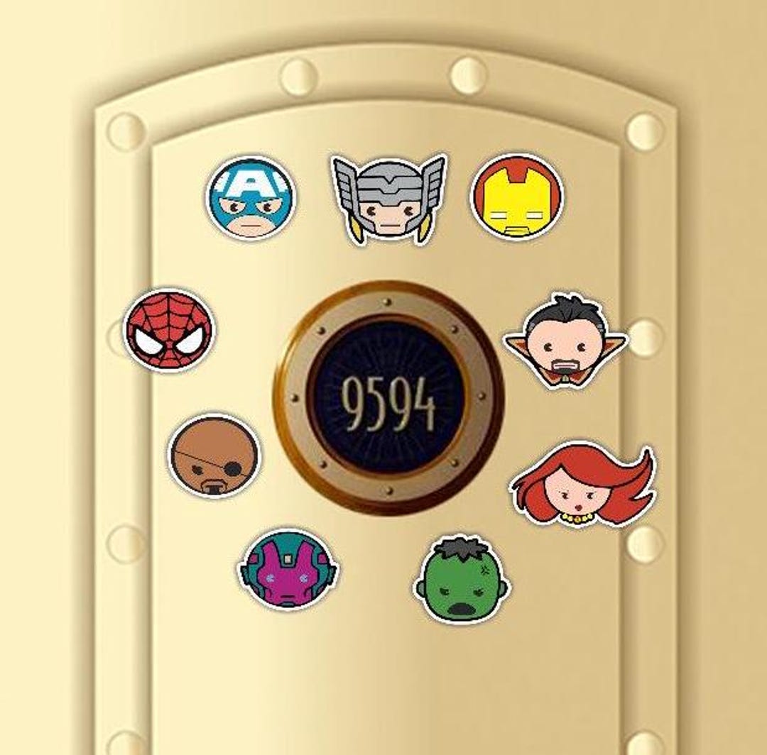 Avengers Superheroes Cute FACES -disney Movie Inspired Magnets Cruise ...