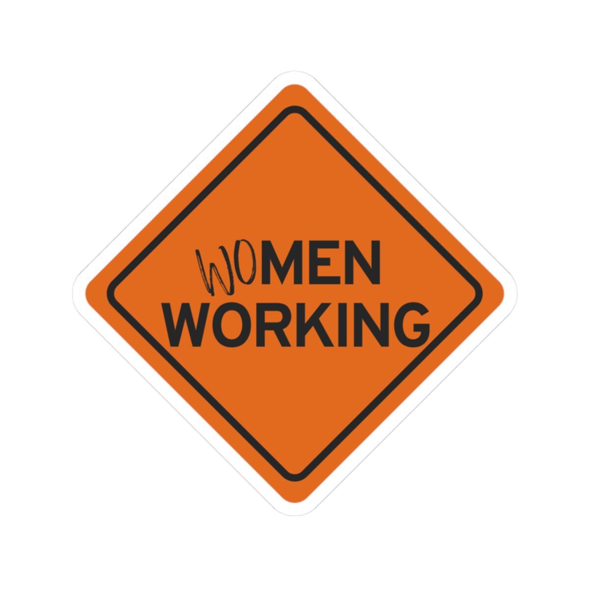 Women Working Construction Sticker - Etsy