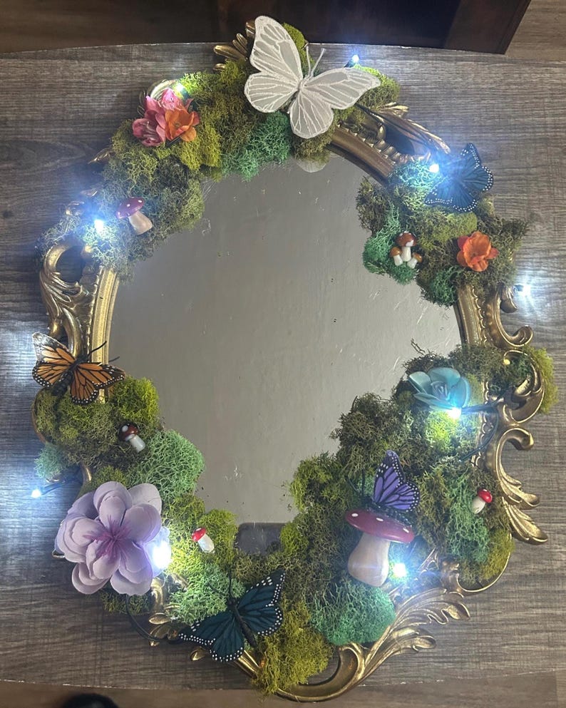 Moss Mirror, Fairycore, Cottagecore Mirror - Etsy