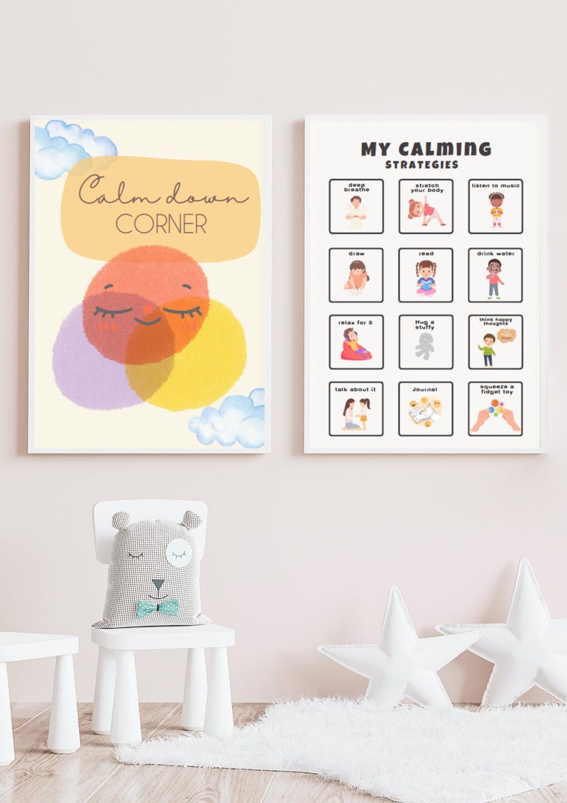 Calm Down Corner Kit | Printable Calming Strategies, Breathing ...
