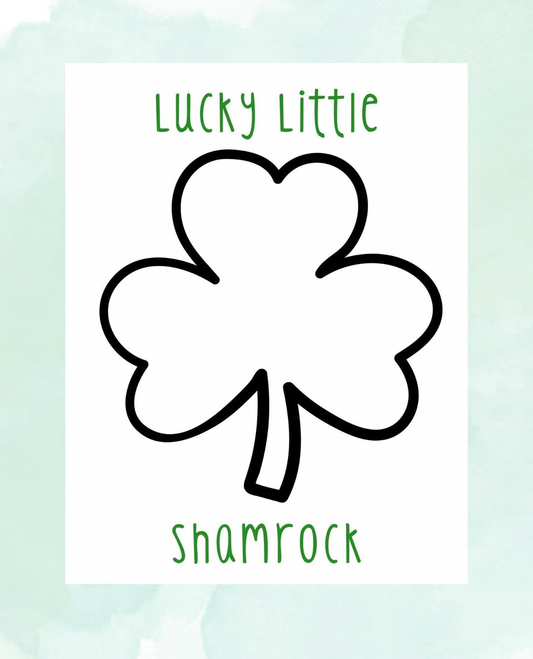 Lucky Little Shamrock | DIY Printable Craft | Kids Children Baby ...